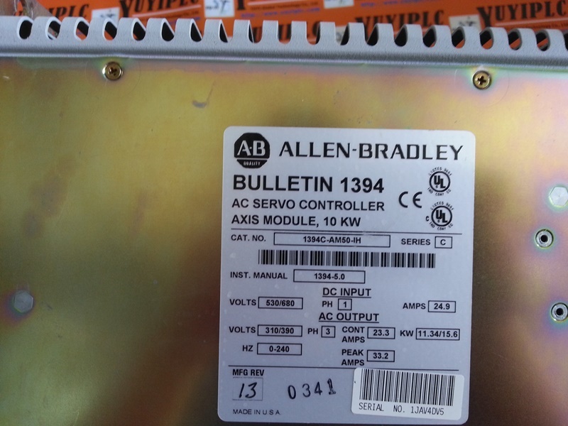 ALLEN-BRADLEY 1394C-AM50-IH AC SERVO CONTROLLER - PLC DCS SERVO Control MOTOR POWER SUPPLY IPC ROBOT